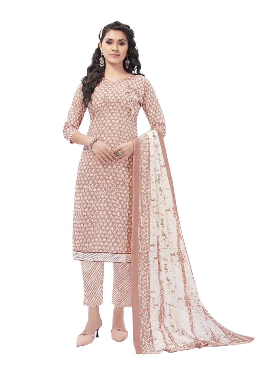 Kurta Suruwal With Shawl Set For Women Printed (Unstitched) | Daraz.com.np