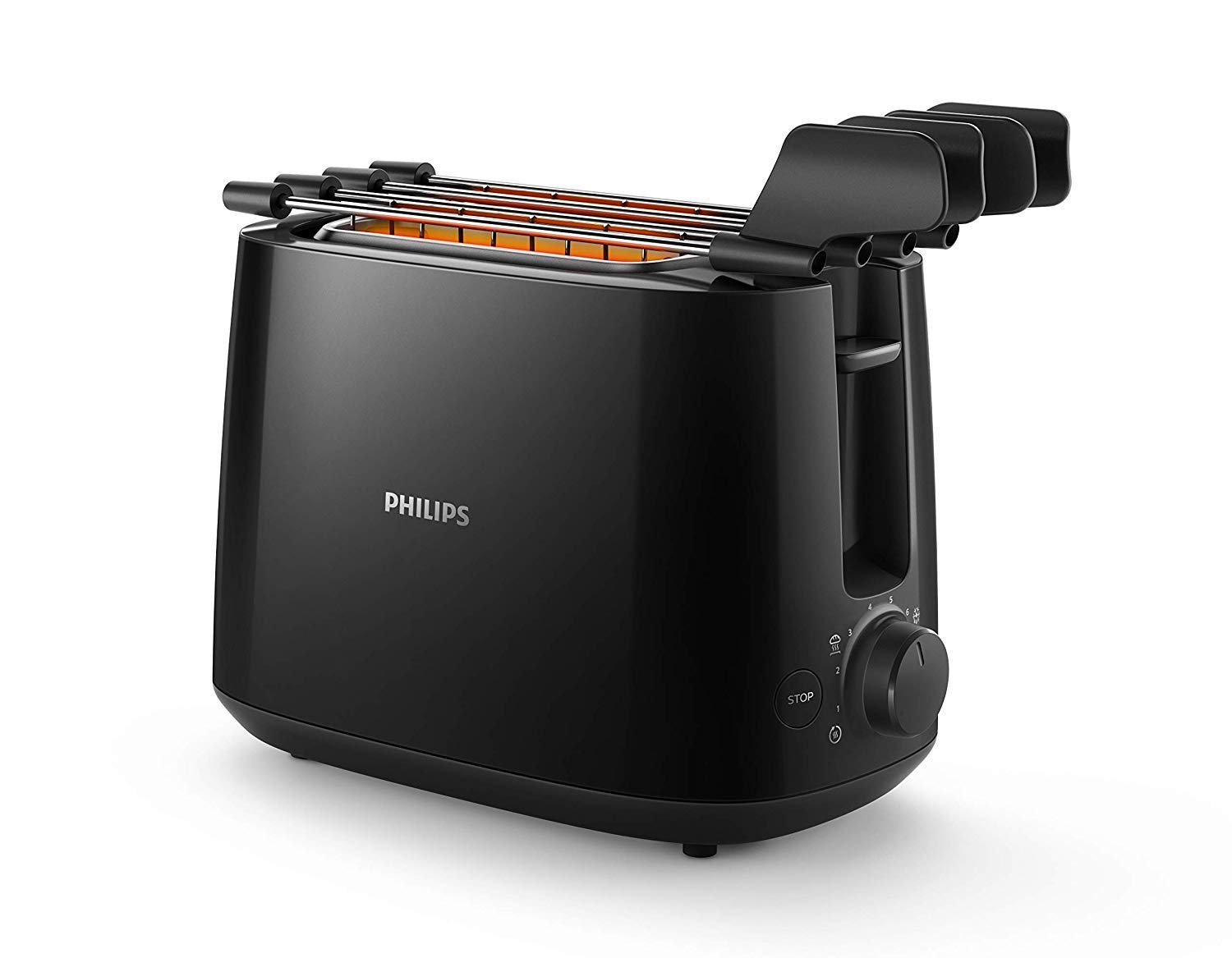 PHILIPS Daily Collection 830W 2 Slice Pop-Up Toaster with Integrated ...
