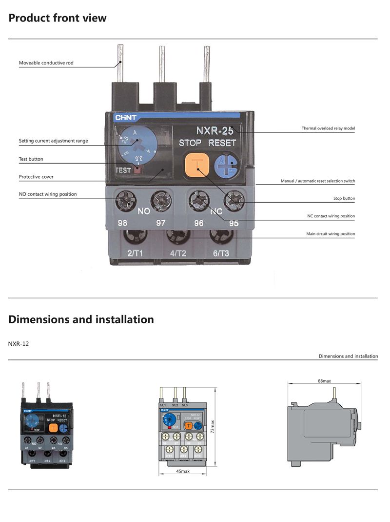 CHINT Thermal Overload Relay NXR-25 17-25A | Daraz.com.np