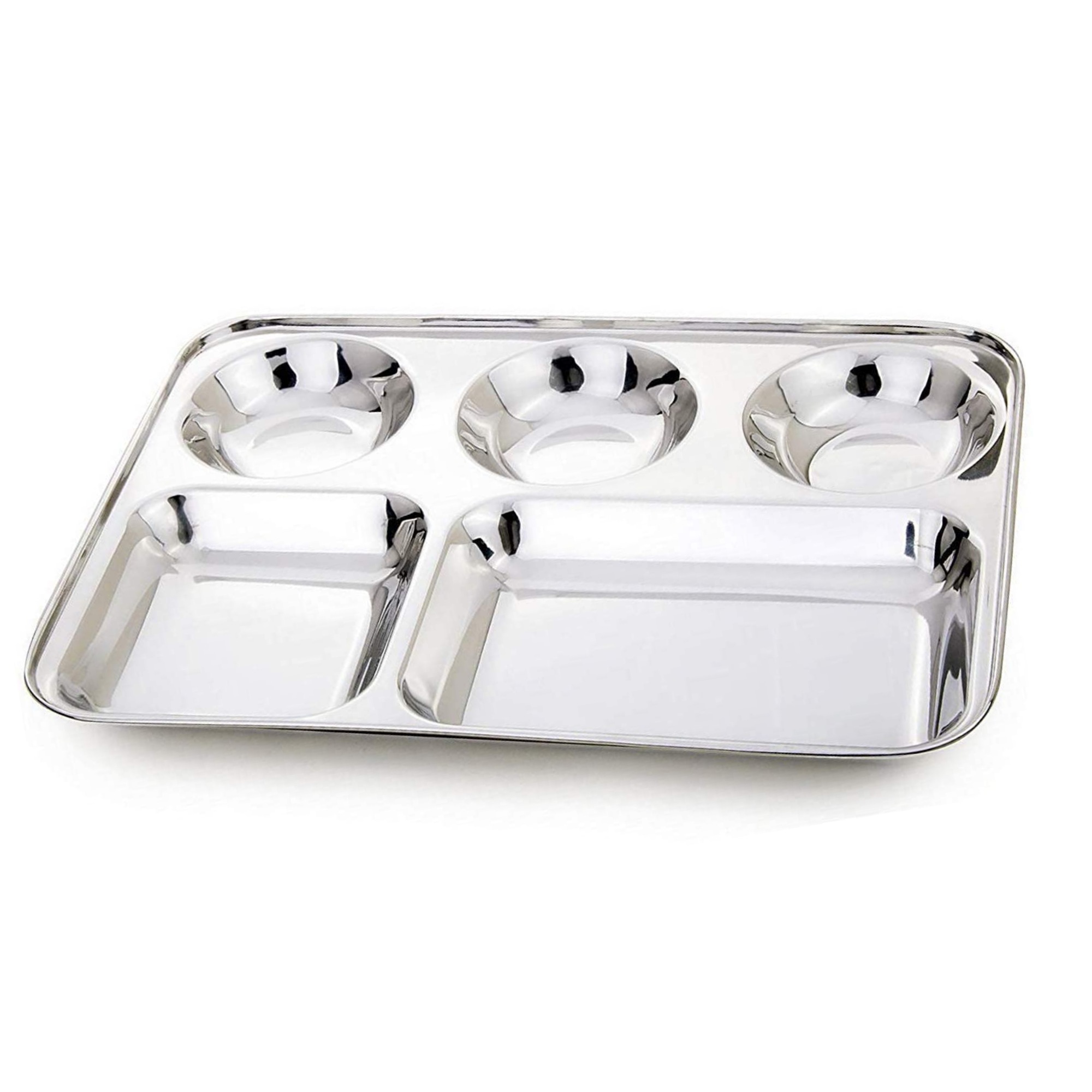 Silverline Stainless Steel Square Bhojan Thali Set | Daraz.com.np
