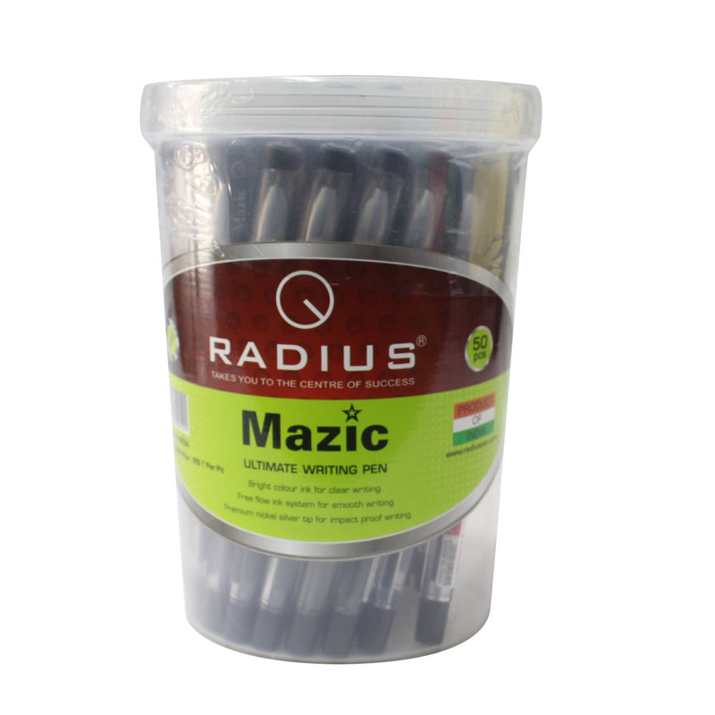 Radius Mazic Ultimate Black Writing Pen-50Pc | Daraz.com.np