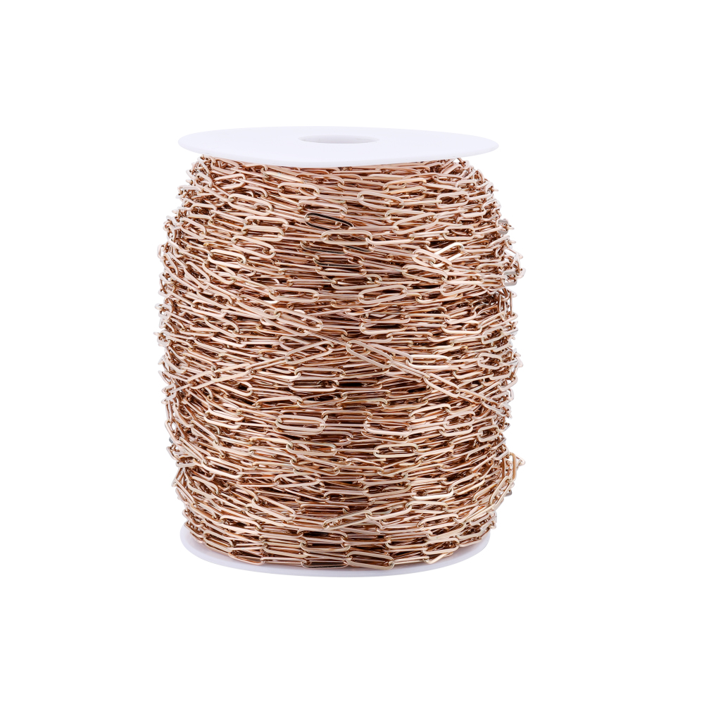 2M/pack Flat Metal Chain Stainless Steel Chain For Diy Jewelry Necklace ...