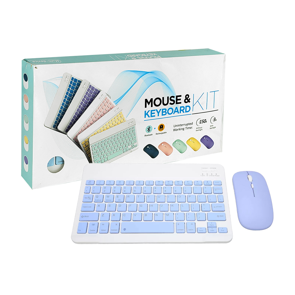 Wireless Bluetooth Keyboard and Mouse Set (Rechargeable Keyboard ...