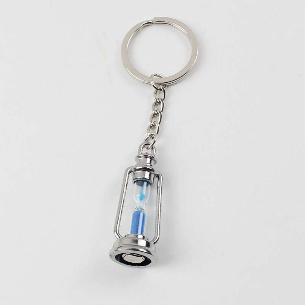 Portable Nostalgic Metal Hourglass Keychain Retro Metal Craft Kerosene ...