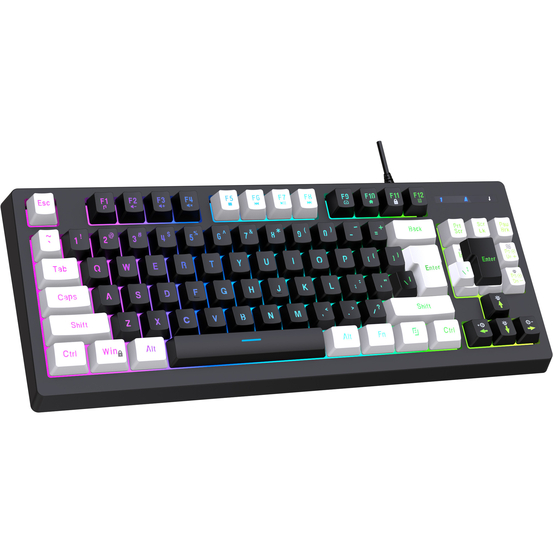 G69 Wired Gaming Keyboard - Mechanical Feel - Gaming RGB Light 87 Keys - Computer Office Home ...