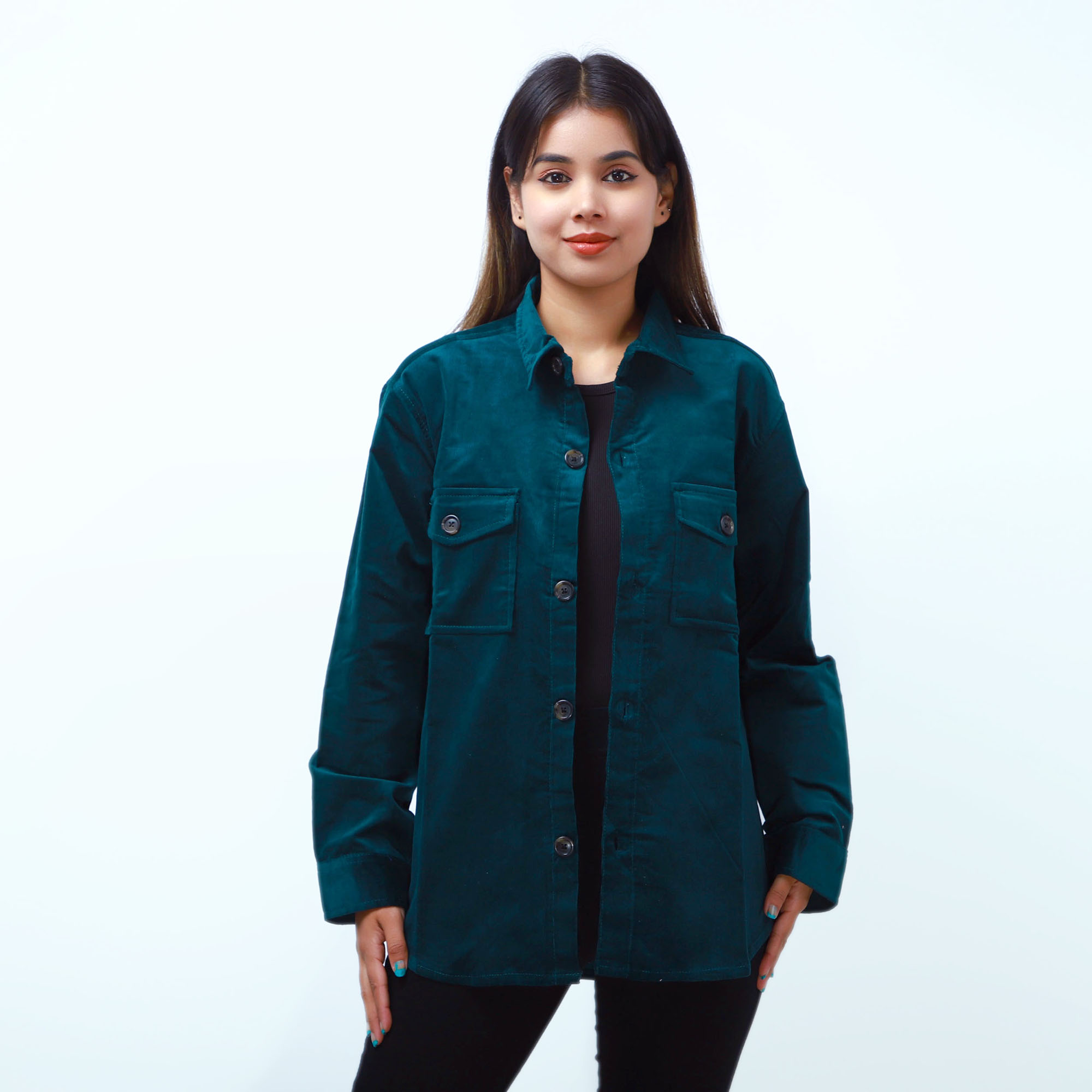 J.Fisher Corduroy Shirt And Tank Top Combo For Women | Daraz.com.np