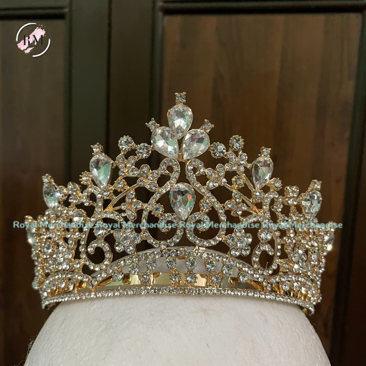 Crown / Golden Heavy Bridal Crown / Tiara / Engagement Tiara / Silver ...