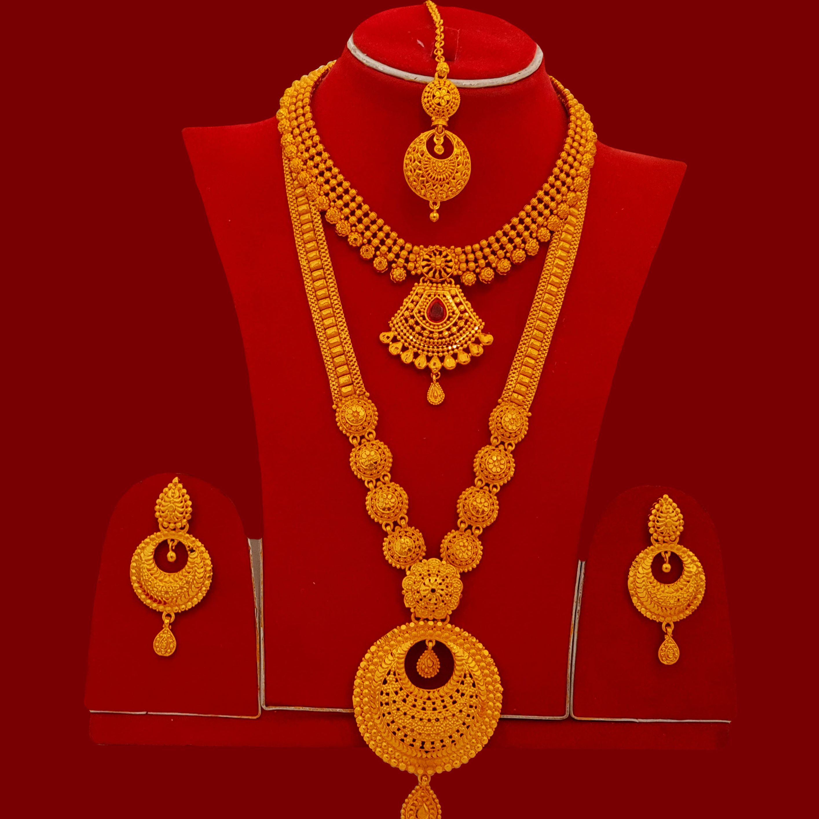 Rani Haar Combo Set Gold Plated Long Rani Haar With Mini Haar Necklace ...