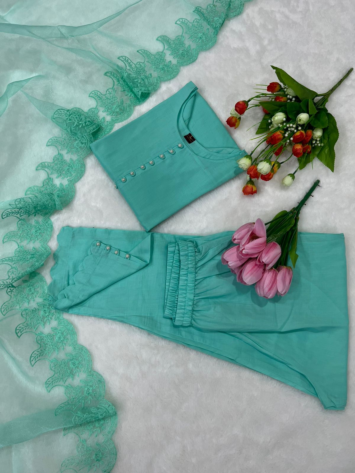 Sea Green Kurtha Pant Dupatta Set | Daraz.com.np Sea Green Kurtha Pant Dupatta Set | Daraz.com.np