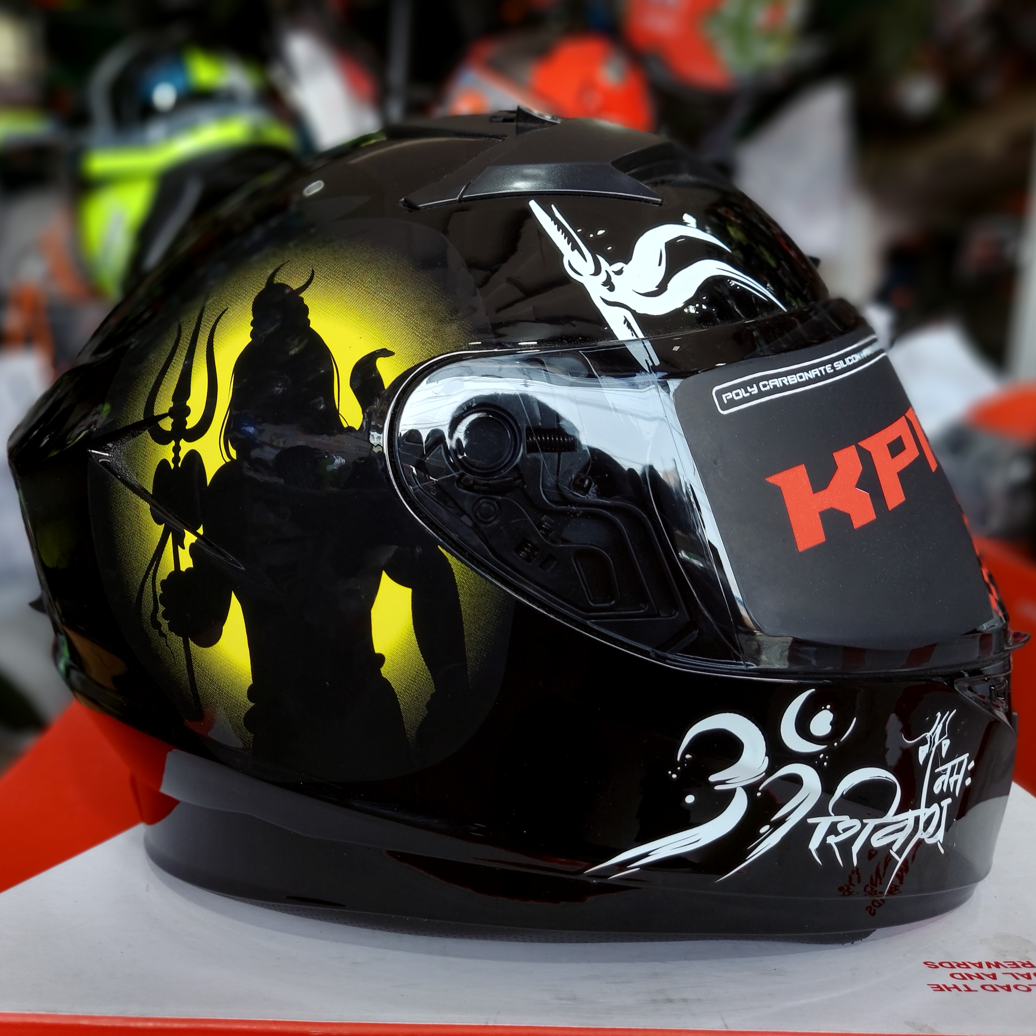 KPI KH7s Mahadev Full Face Single Visor Helmet for Bike | Mahadev ...