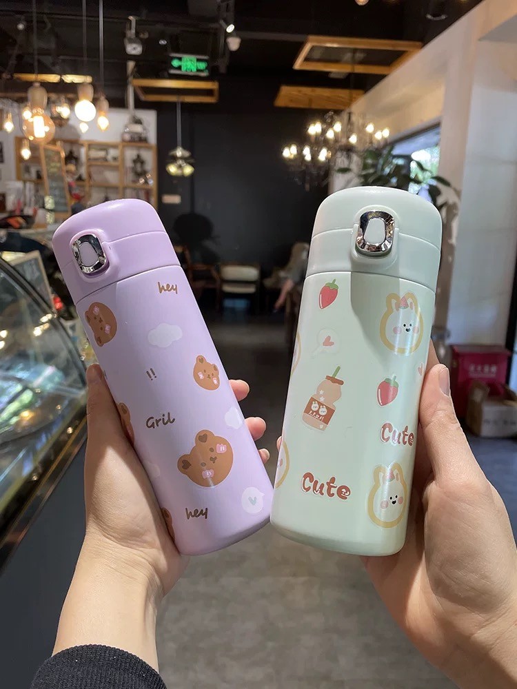 Ichhya Store Temperature Controlled Rabbit Pattern Bouncing Thermos Cup 350ml | Daraz.com.np