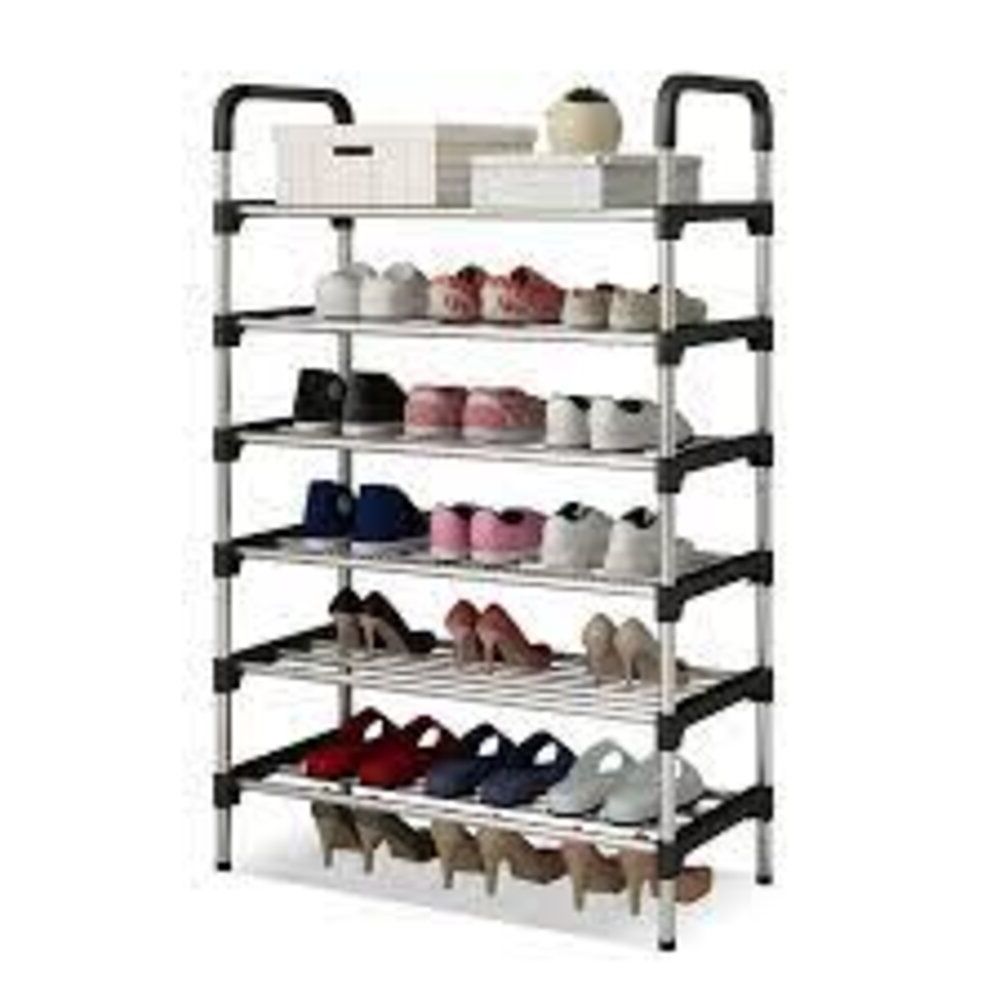 Open Shoe Rack 6 Layers Stainless Steel Foldable Size 60 cm x 30 cm x ...