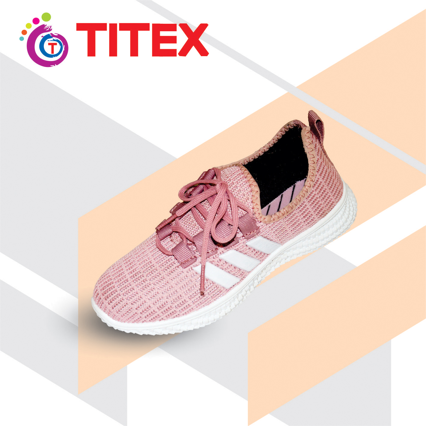 Titex Peach and Onion Color Simple Fashionable Sneakers For Women-1104 ...