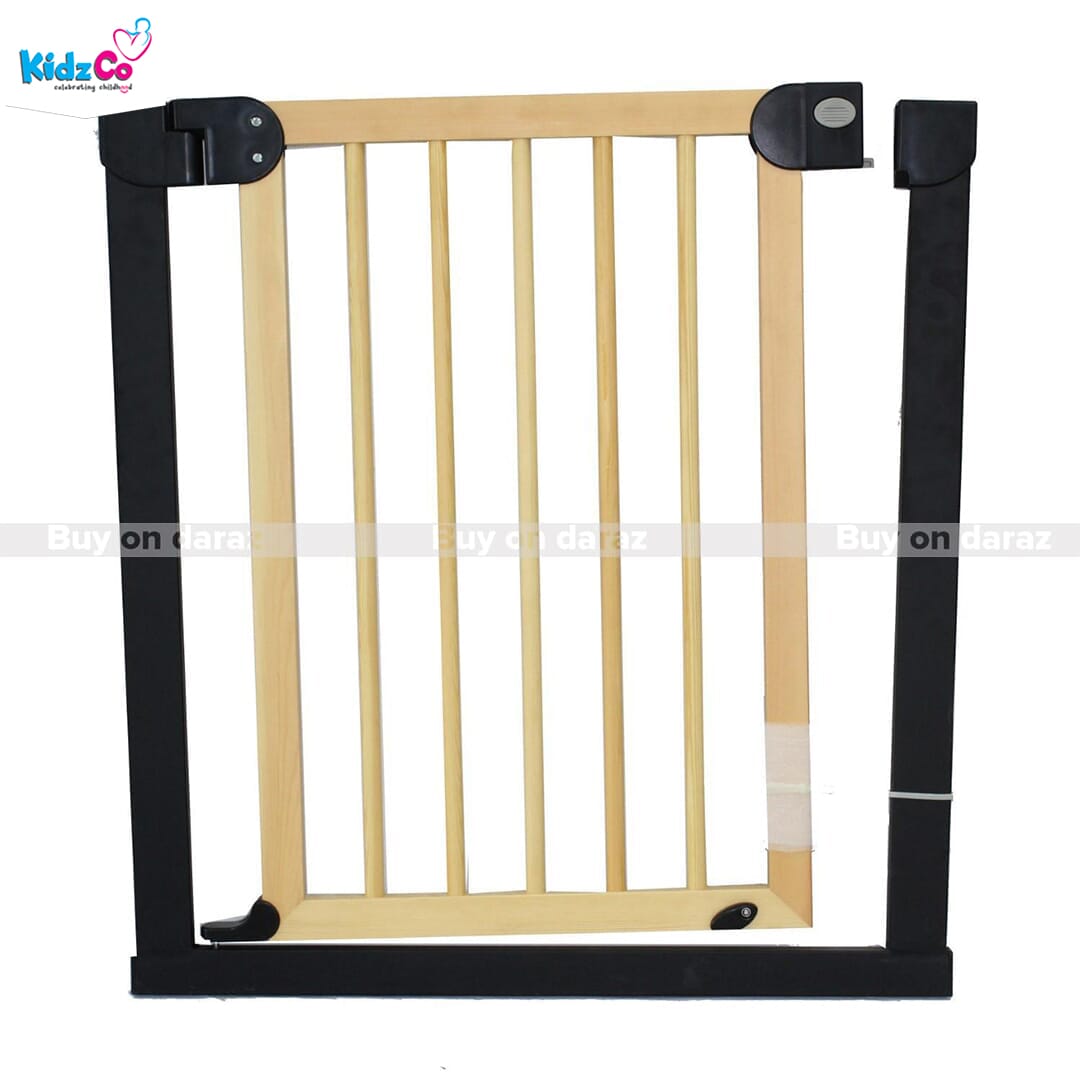 Kidzco Black/Brown Wooden Safety Gate | Daraz.com.np