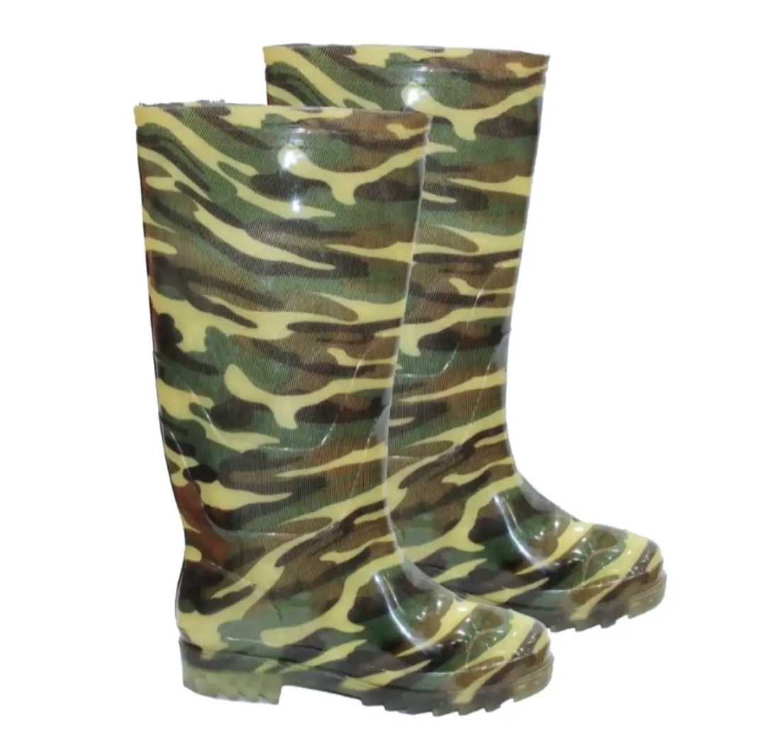Strong Durable Anti Snake Bite Army Green Rainboot Gumboot For Men (GF2 ...