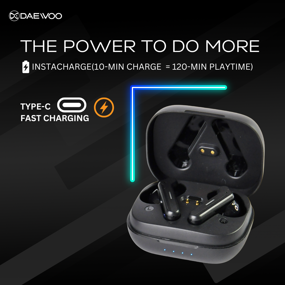 Daewoo Thrill 102 Earbuds | 50Hr Playtime | Bluetooth 5.3 | High Bass ...