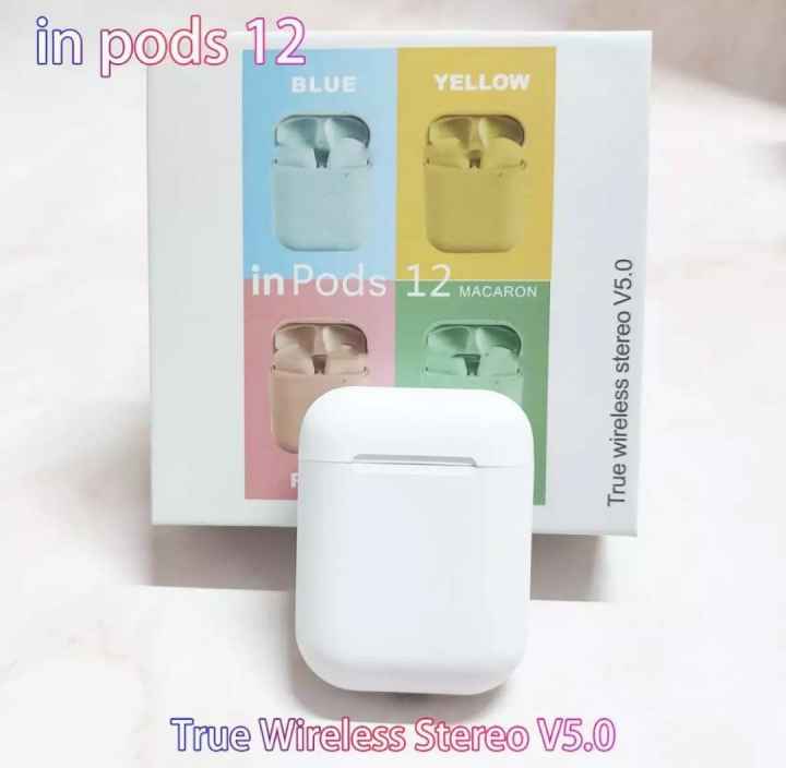 Inpods 12 Bluetooth Tws Earphone 5.0 Wireless Headphone Sport Earbuds ...