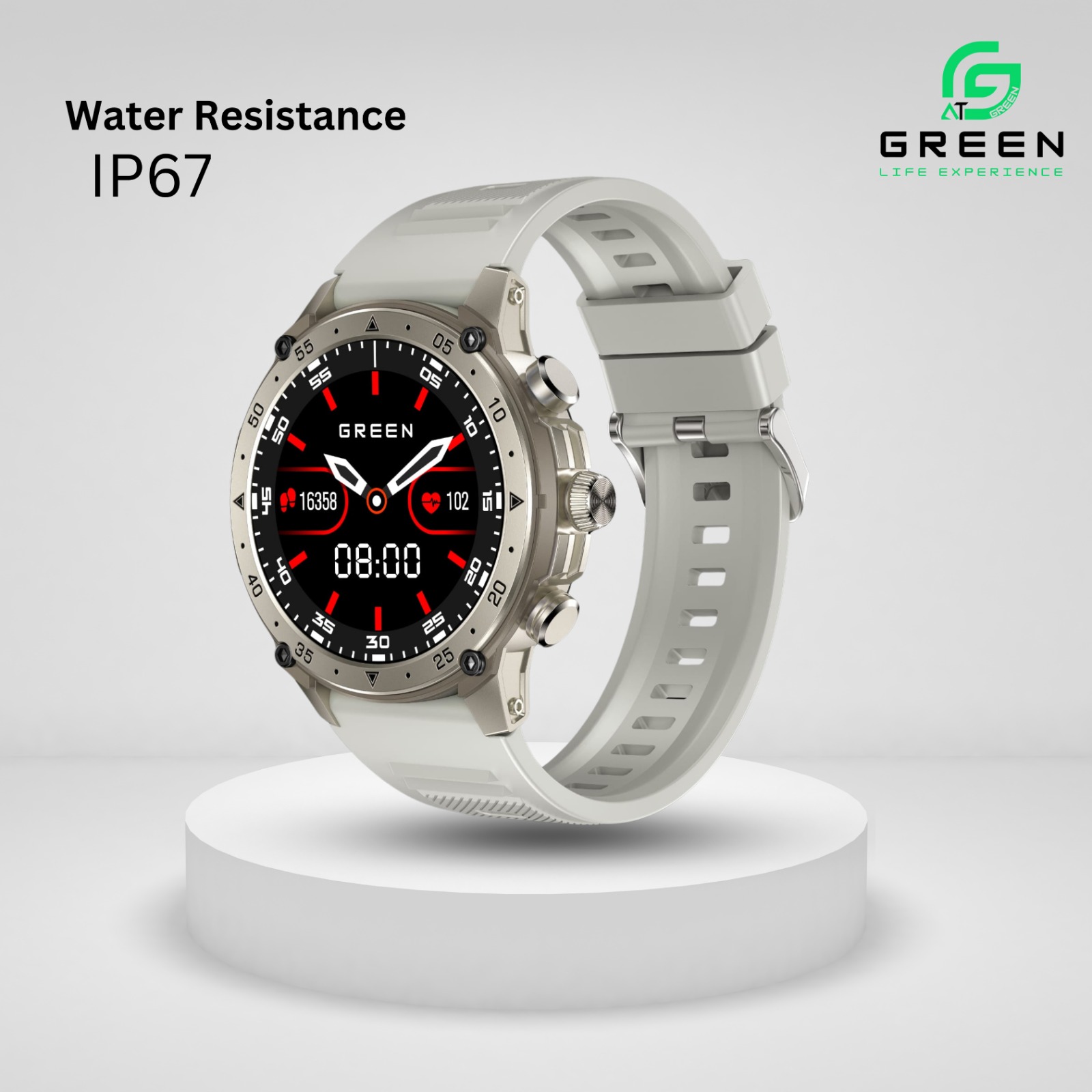 Green Vortex Metallic Fitness Smartwatch | 1.43" Super AMOLED Display ...