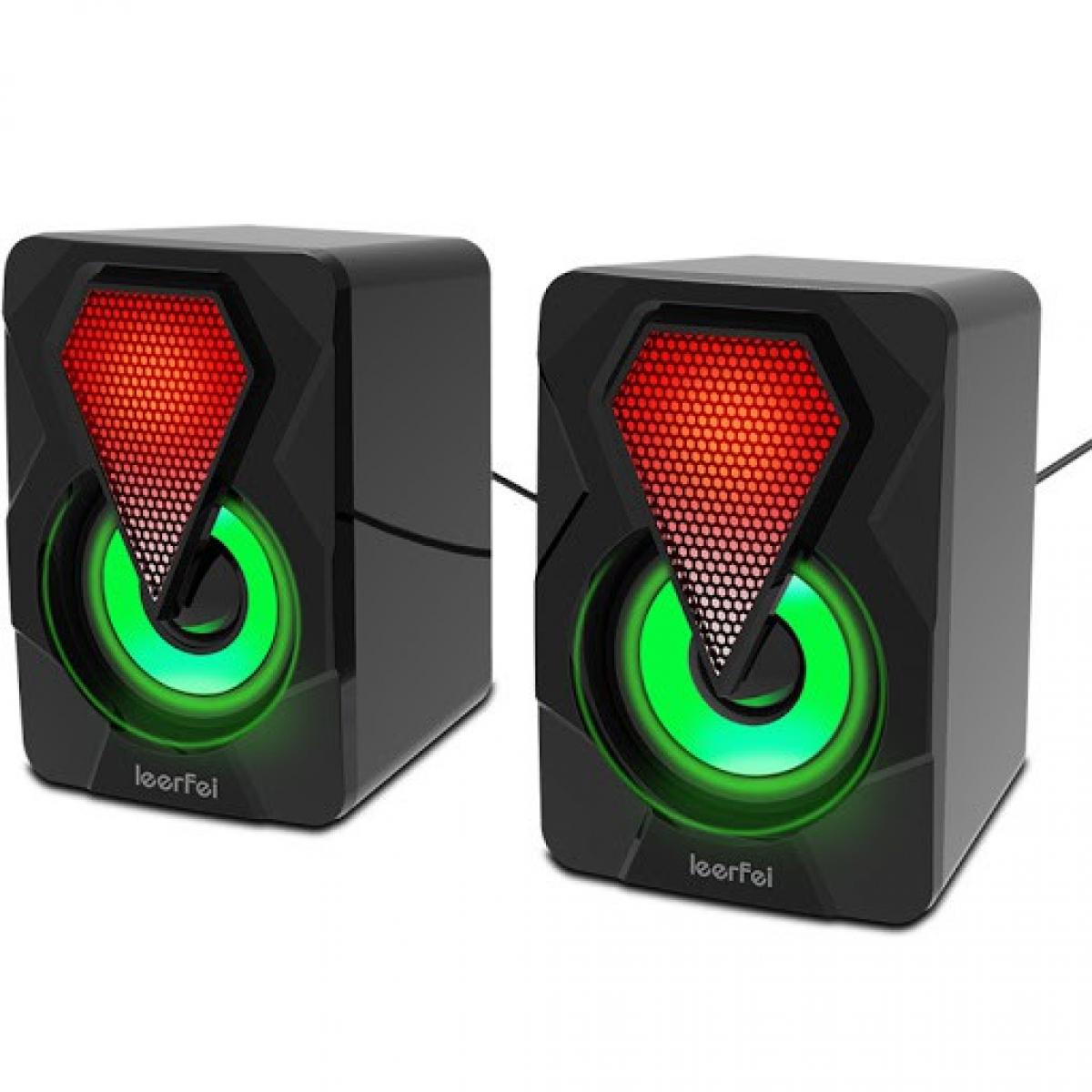 Leerfei E-1046 Mini RGB Speaker for PC Laptop Gaming Computer USB Speaker | Daraz.com.np
