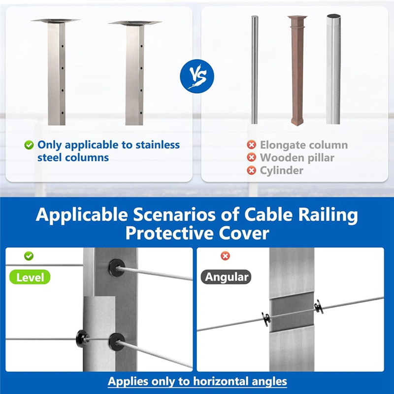 Stainless Steel Protective Sleeve Cable Railing Hardware Assembly ...