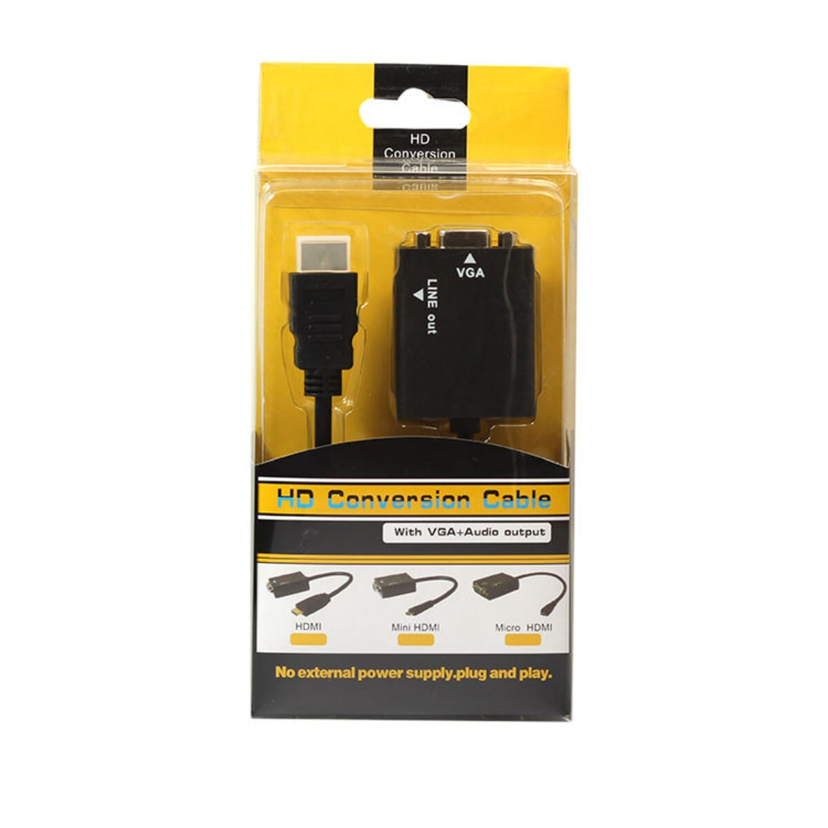 HD Conversion Cable With VGA + Audio Output | Daraz.com.np