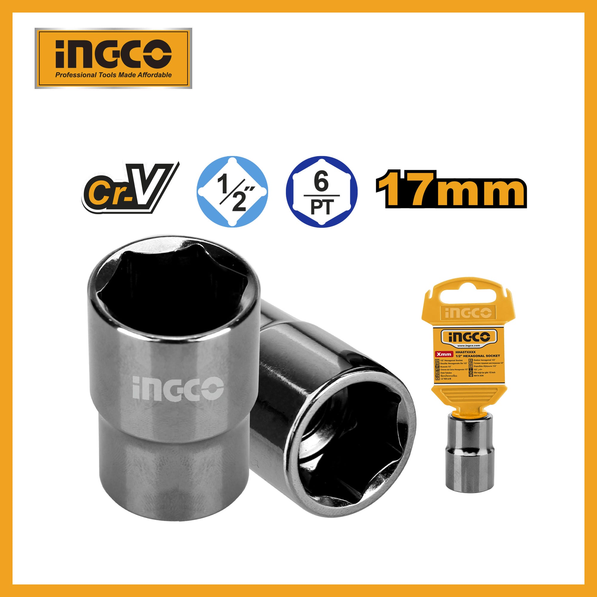 INGCO 1/2" Hexagonal socket 8MM/12MM/14MM/17MM/21MM/24MM | Daraz.com.np