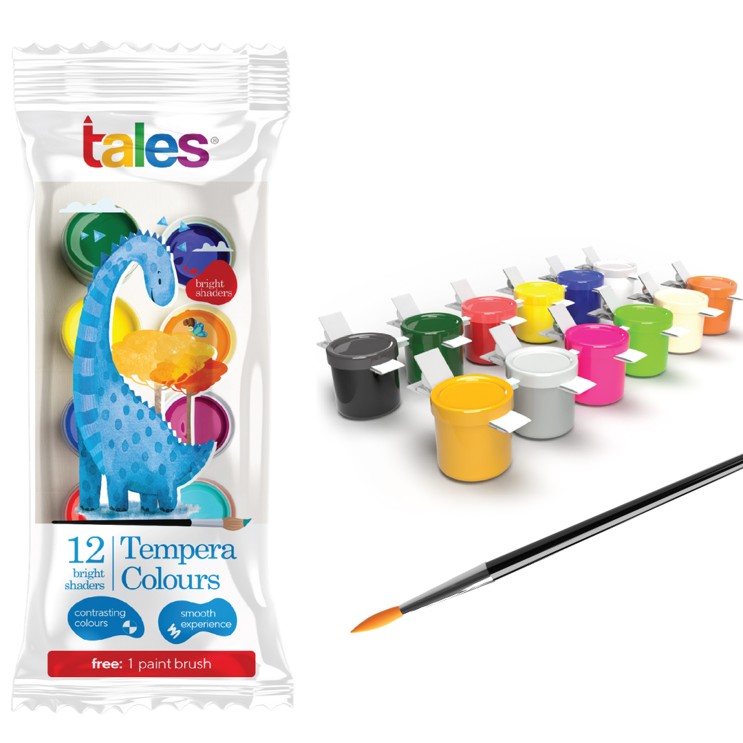 Tales Tempera Colors | Vibrant Pigmentation | Available in 6 & 12 ...