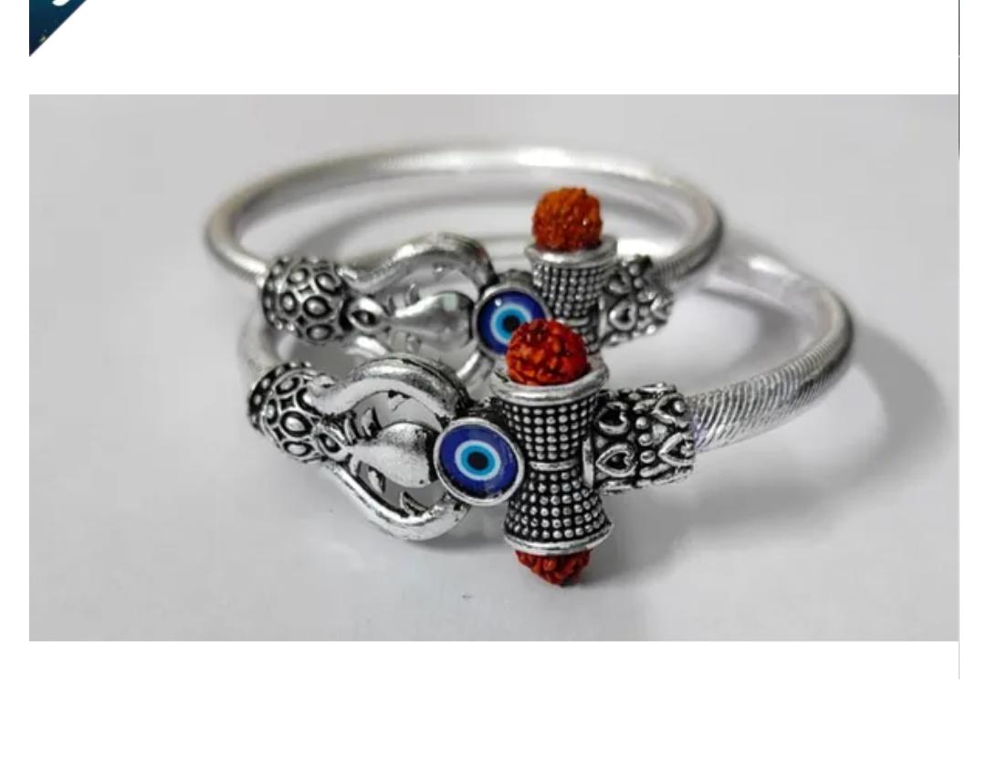 Free Size Evil Eye Rudrakchya Damaru Trisul Design Bala For Men | Daraz ...