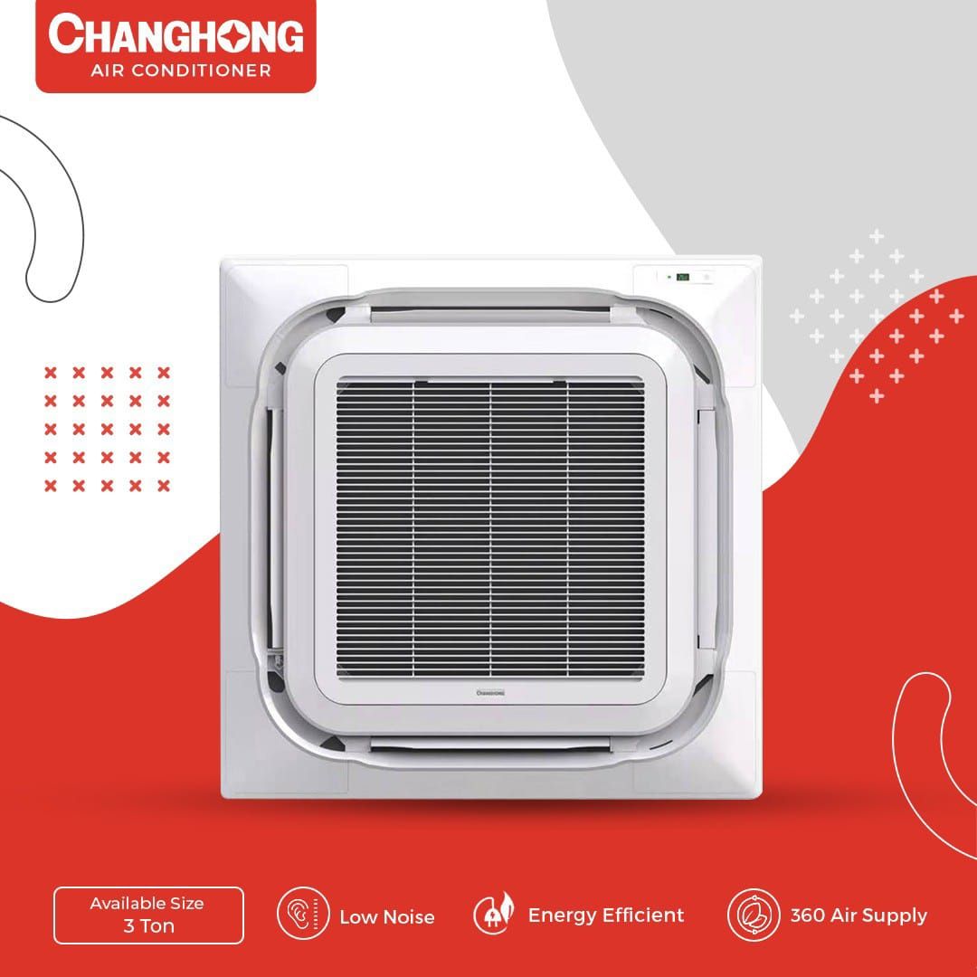 Changhong CCH-36QW Celling Cassette Fixed Speed 3 Ton Air Conditioner ...