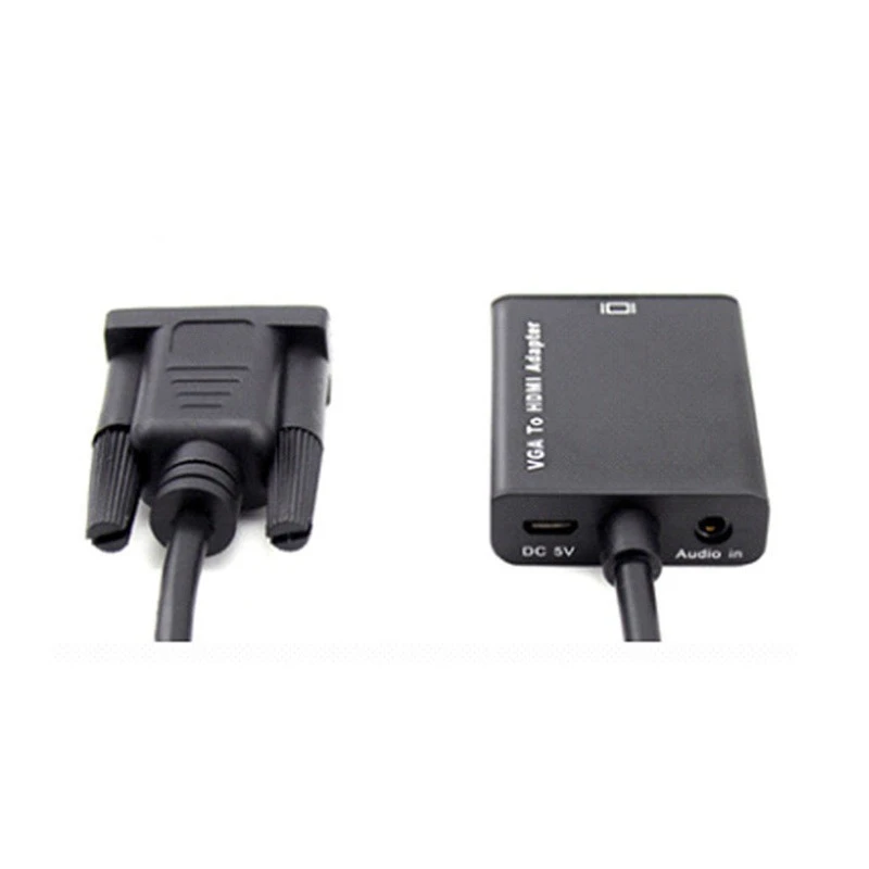 VGA To HDMI-compatible Converter Computer TV HD Chip Cable with Audio ...