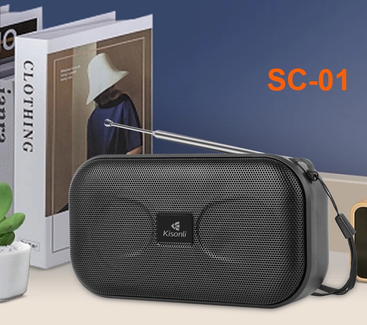 Kisonli SC01 Solar Panel Portable Bluetooth Speaker BT FM Radio | Daraz ...