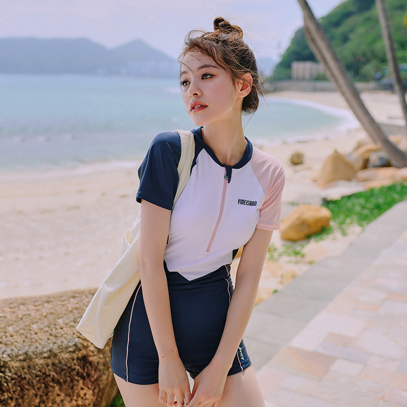 2024 new swimsuit women's one-piece sports hot spring swimsuit ins ...