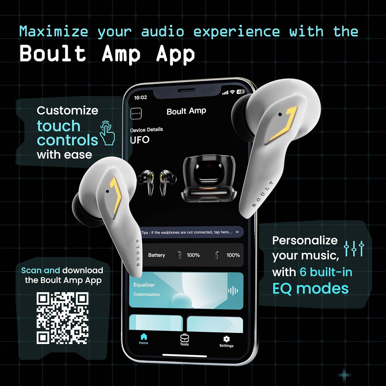 Boult Audio Astra UFO Truly Wireless in Ear Earbuds with 48H Playtime ...