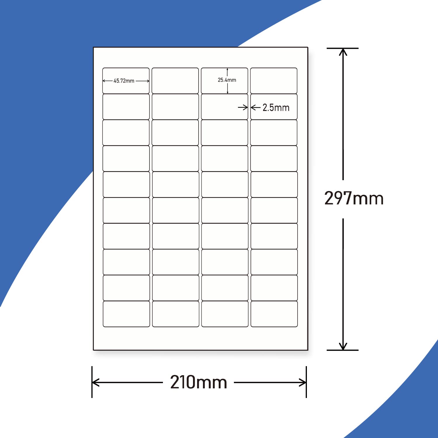 A4 Self Adhesive Labels | 10 x 4 | 40 Sticker Per Sheet | 100 Sheets ...