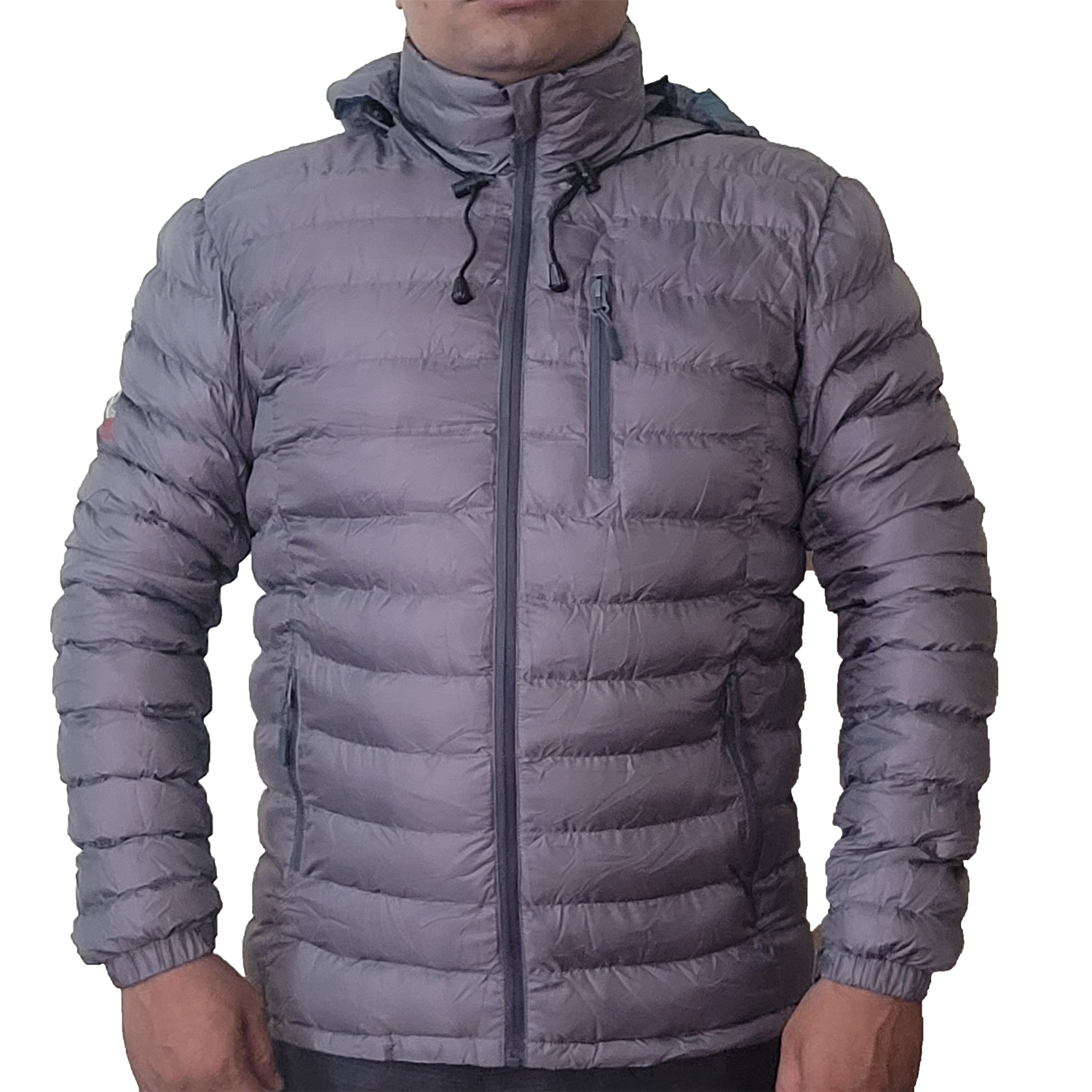 White Peak Grey Trekking And Hiking Winter Silicon Jacket For Men ...