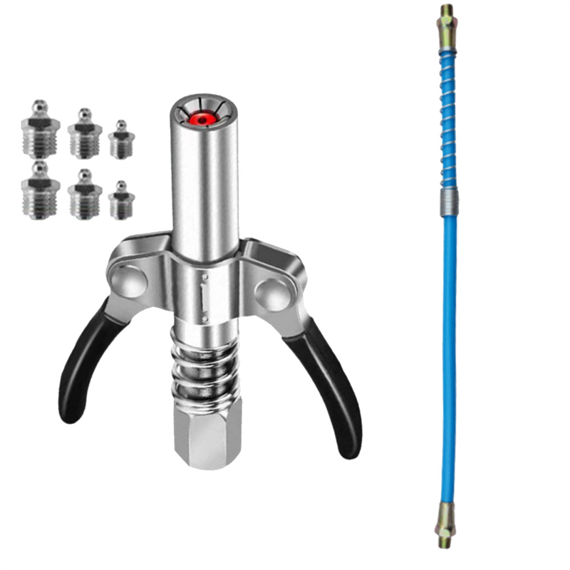 Heavy-Duty Quick Release Grease Coupler NPTI/8 10000 PSI Two Press Easy ...