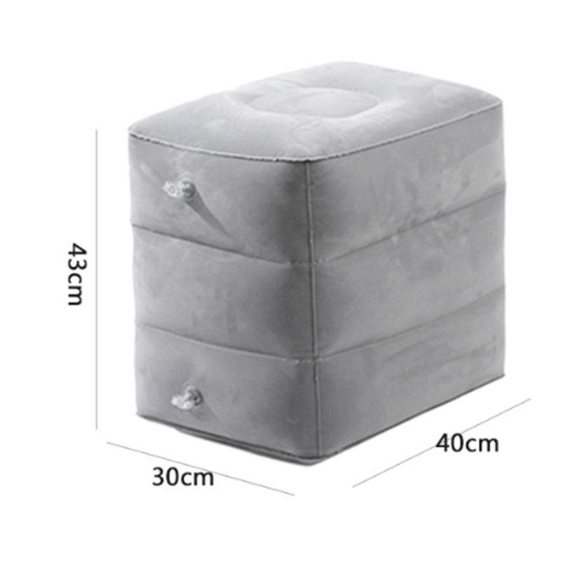 Inflatable Airplane Foot Rest with Hand Pump and Carry Bag, Travel Foot ...