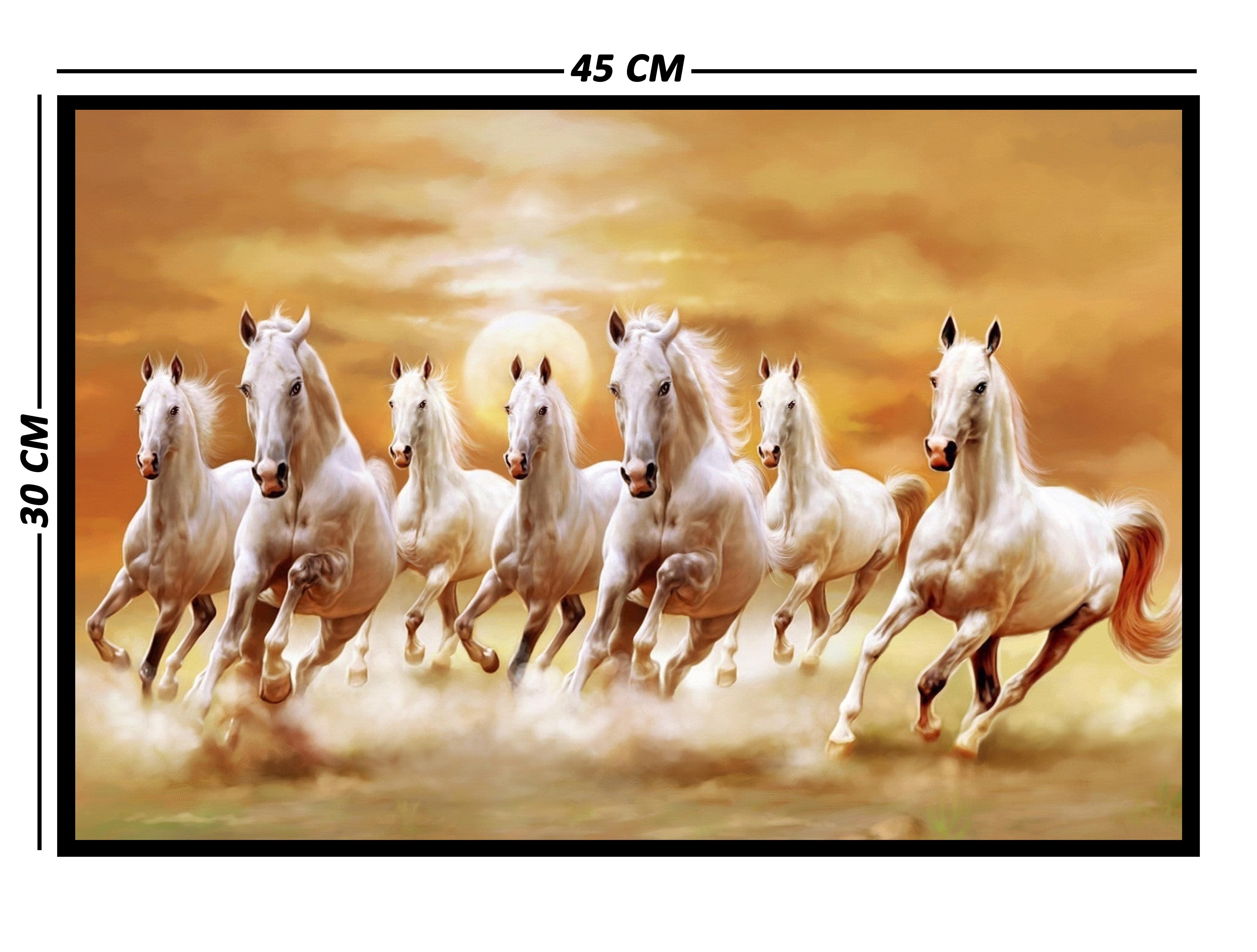7 Horse Hard Laminated Frame | Horse Photo Frame | 7 Horse Frame ...