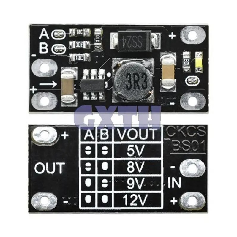 3.7V To 12V Mini DC Boost Converter Board Output 5V/8V/9V/12V DC Step ...