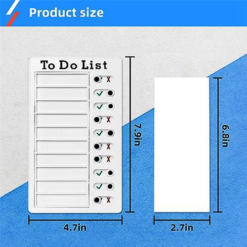 Chore Chart Check List Task Board Set with Slider Daily to Do List ...