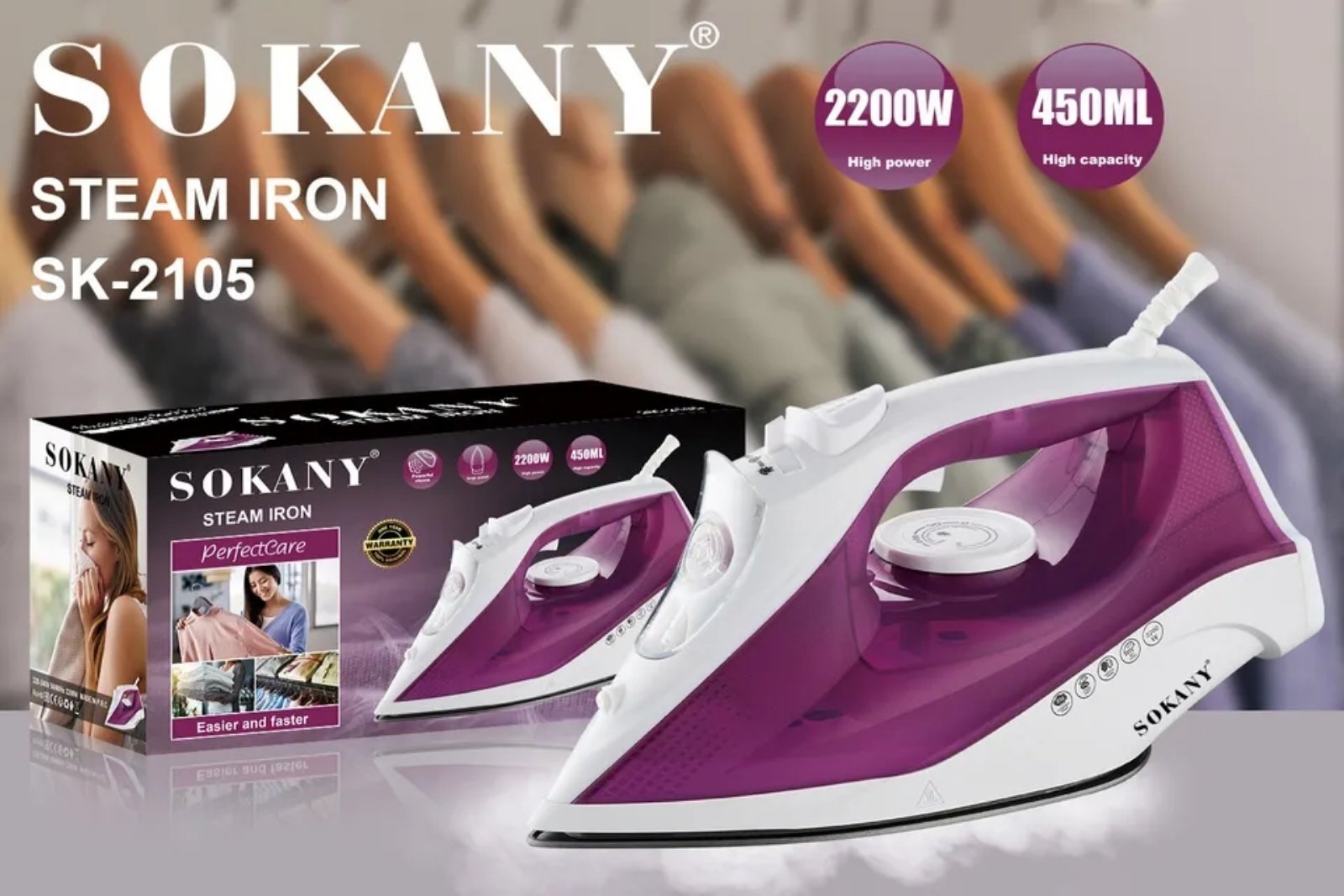 Sokany Electric Steam iron Portable Multifunction Steam Iron | Daraz.com.np