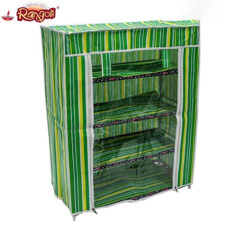 4 Step Shoe Rack In Heavy Cotton Canvas Check Material (60 X 30 X 73 ...