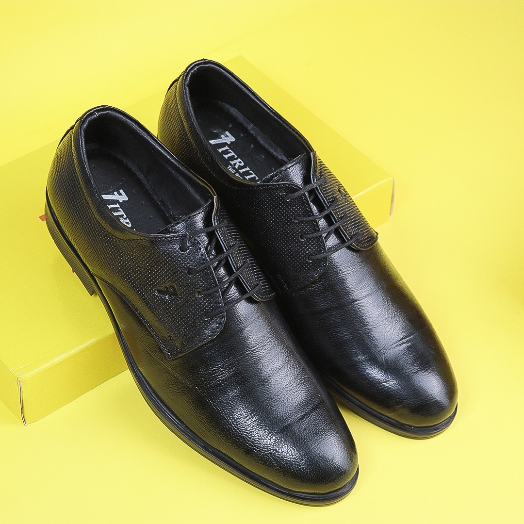 Fitrite- Formal Shoes-Genuine Leather Shoes-Black-3105-For Men | Daraz ...