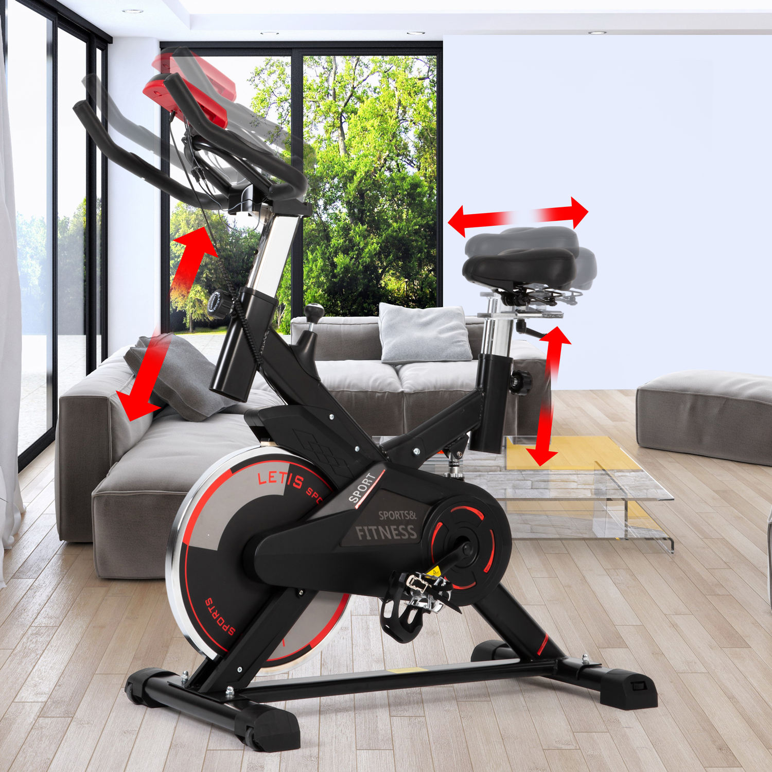 Indoor Cycling Bike, Exercise Bike with 10 kg Flywheel | Both Gym And ...