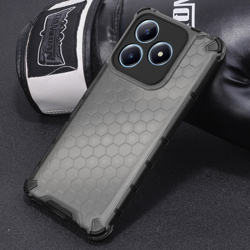 Vantime for Realme C63 / C61 4G Shockproof Case Honeycomb Clear Armor Rugged Impact Protective ...