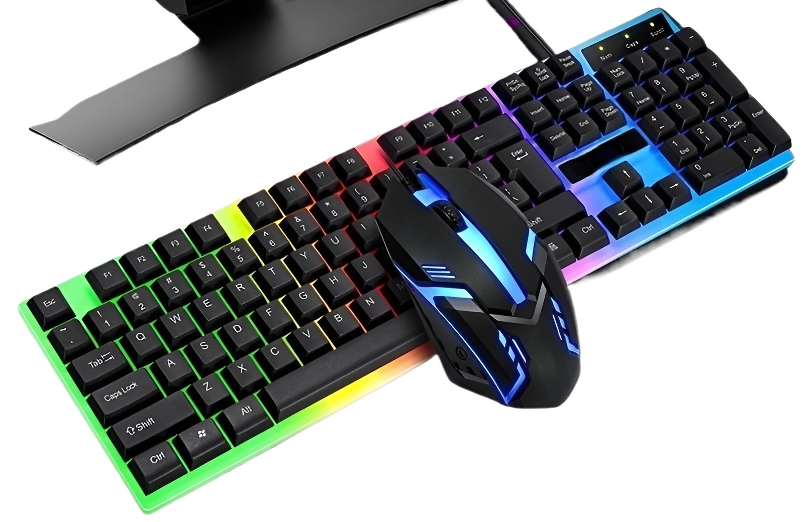 Cadeve Rainbow RGB Back-lit Gaming Keyboard Mouse Combo | Daraz.com.np