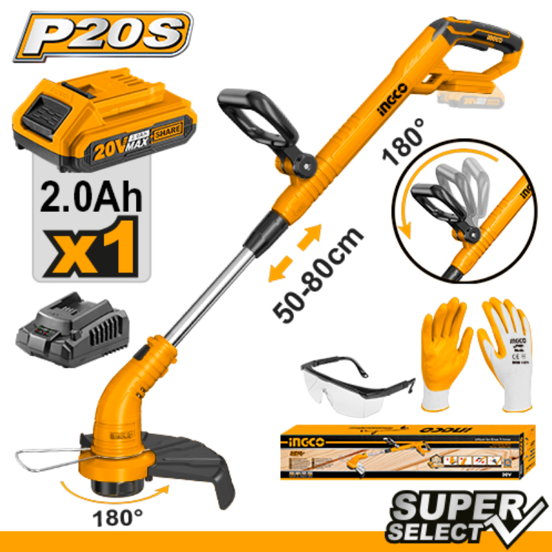 Ingco Brand New 20V Lithium-Ion Grass Trimmer And Lawn With Battery ...