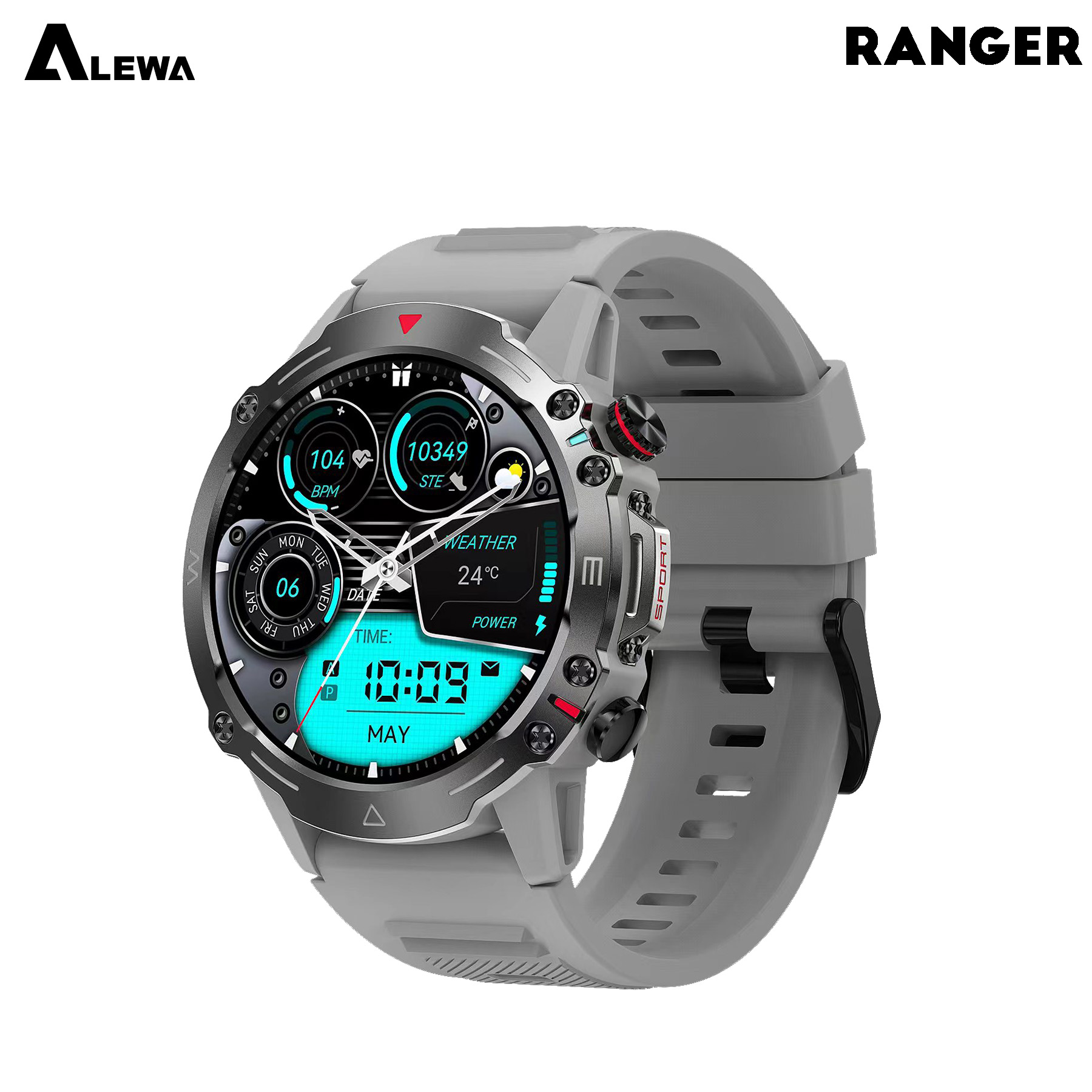 Alewa Ranger Amoled Round Smartwatch | BT Call | IP68 Waterproof ...