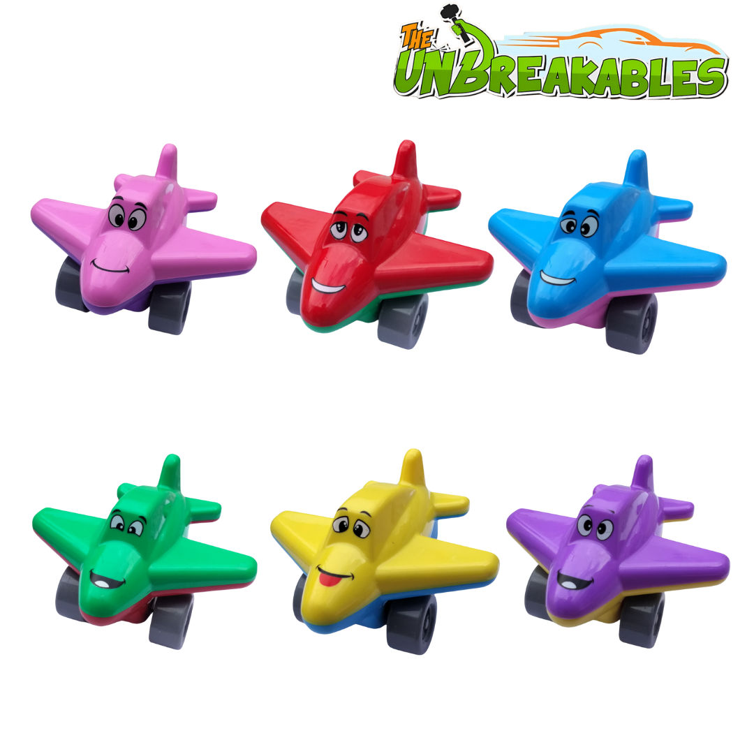My First Unbreakable Toy | 6 Colour Pack | Planes, Cars, Helicopters ...