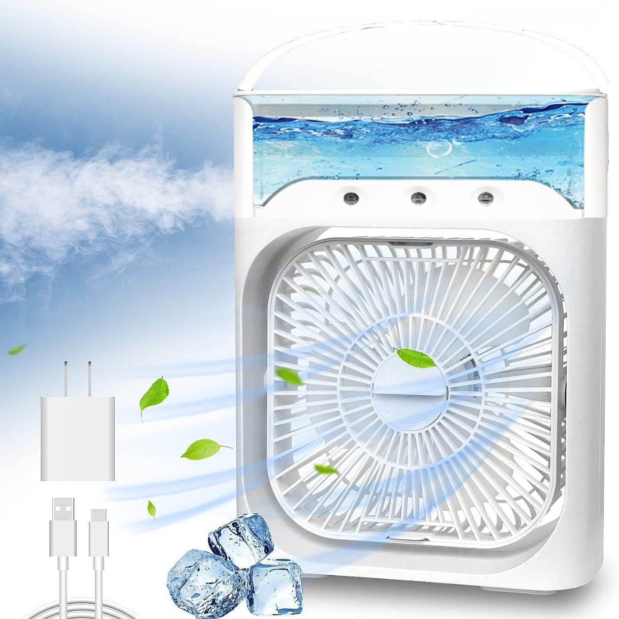 Mini Cooler Fan Mini Air Cooler Fan Air Conditioner With Water And Ice ...